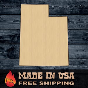 Utah State Wood Cutout Silhouette Blank Unpainted Sign 1/4 - Etsy