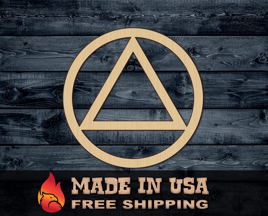 Recovery Symbol Triangle Circle Gift DIY Wood Cutout Shape Sign ...