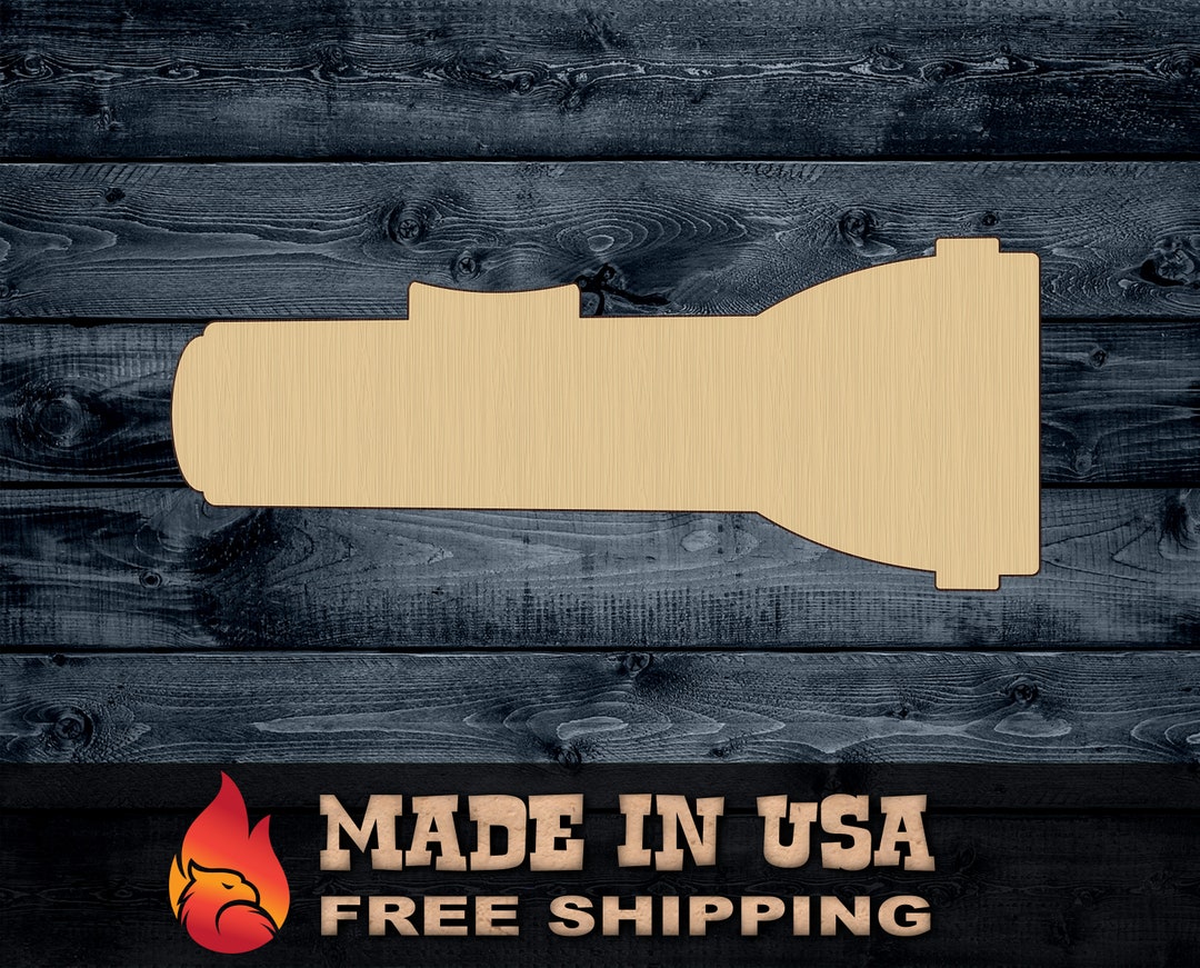 Flashlight Light Lamp Wood Cutout Shape Silhouette Blank Unpainted Sign ...