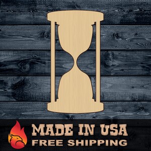 Hourglass Time Travel Gift Wood Cutout Shape Silhouette Blank Unpainted ...