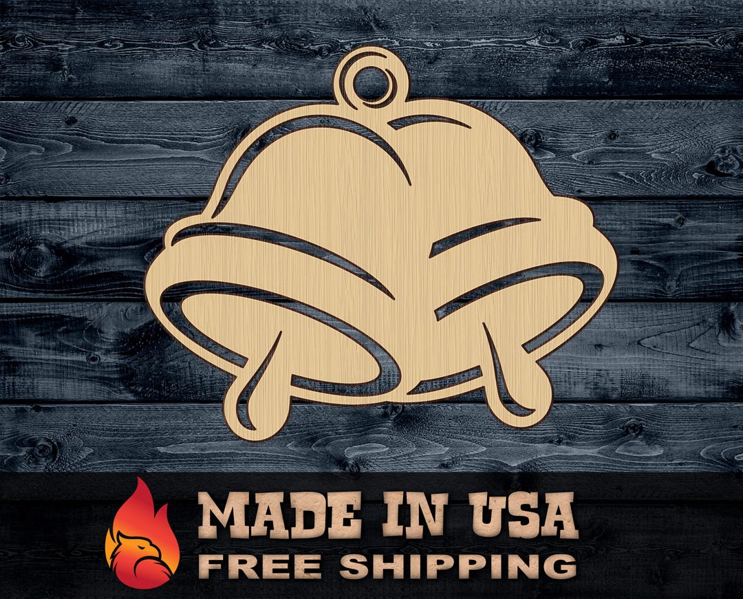 Wood Sign Cutout Bell Christmas Carol Ring Ornament Globe Music Sound 1 ...
