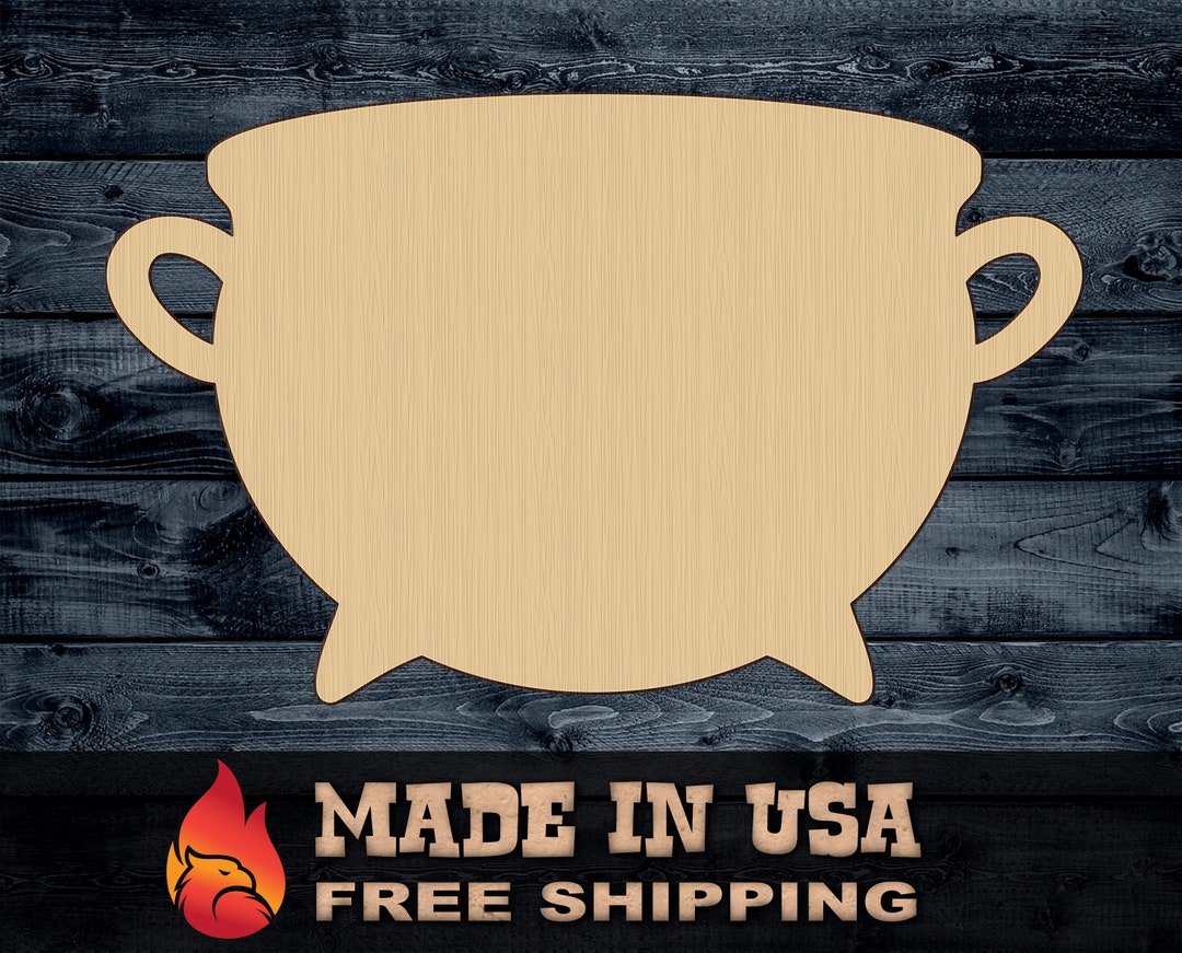 Cauldron Witch Gift Wood Cutout Shape Silhouette Blank Unpainted Sign 1 ...