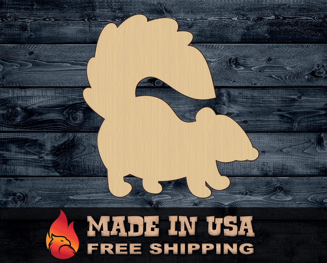 Skunk Baby Gift DIY Wood Cutout Silhouette Blank Unpainted Sign 1/4 ...
