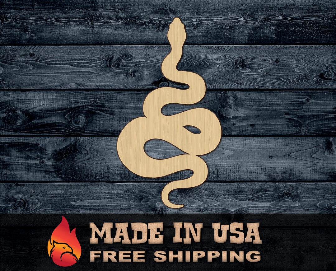Snake Reptile Serpent Animal Gift DIY Wood Cutout Shape Silhouette ...