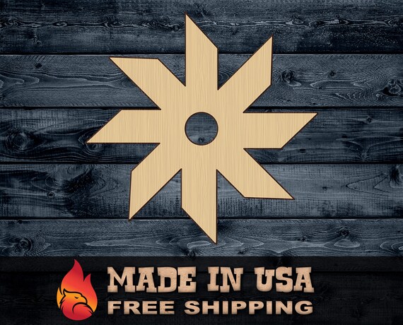 Ninja Star Samurai Contour Silhouette Blank Unpainted Wood | Etsy