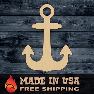 Anchor Marine Sailor Wood Cutout Shape Silhouette Blank - Etsy