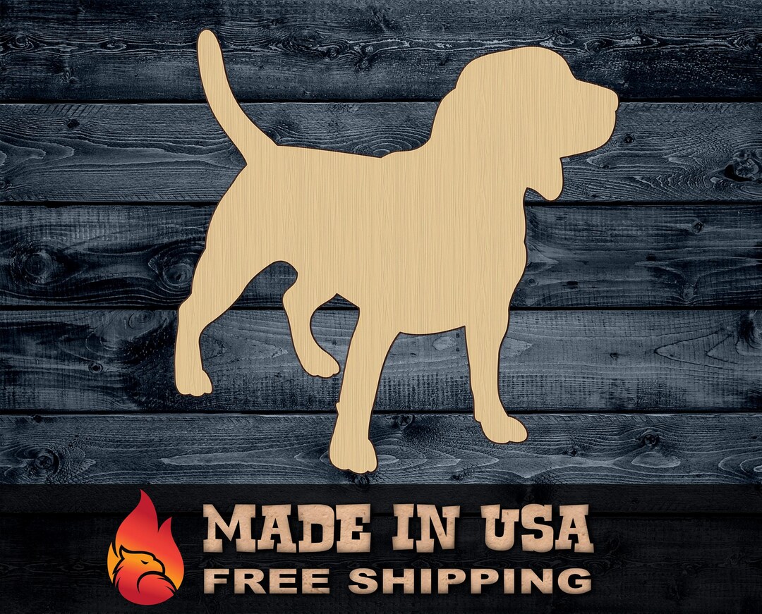 Wood Sign Cutout Dog Beagle Pup Pet Gift DIY Blank Silhouette Unpainted ...