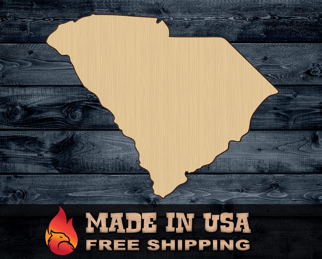 South Carolina State Wood Cutout Contour Silhouette Blank Unpainted ...