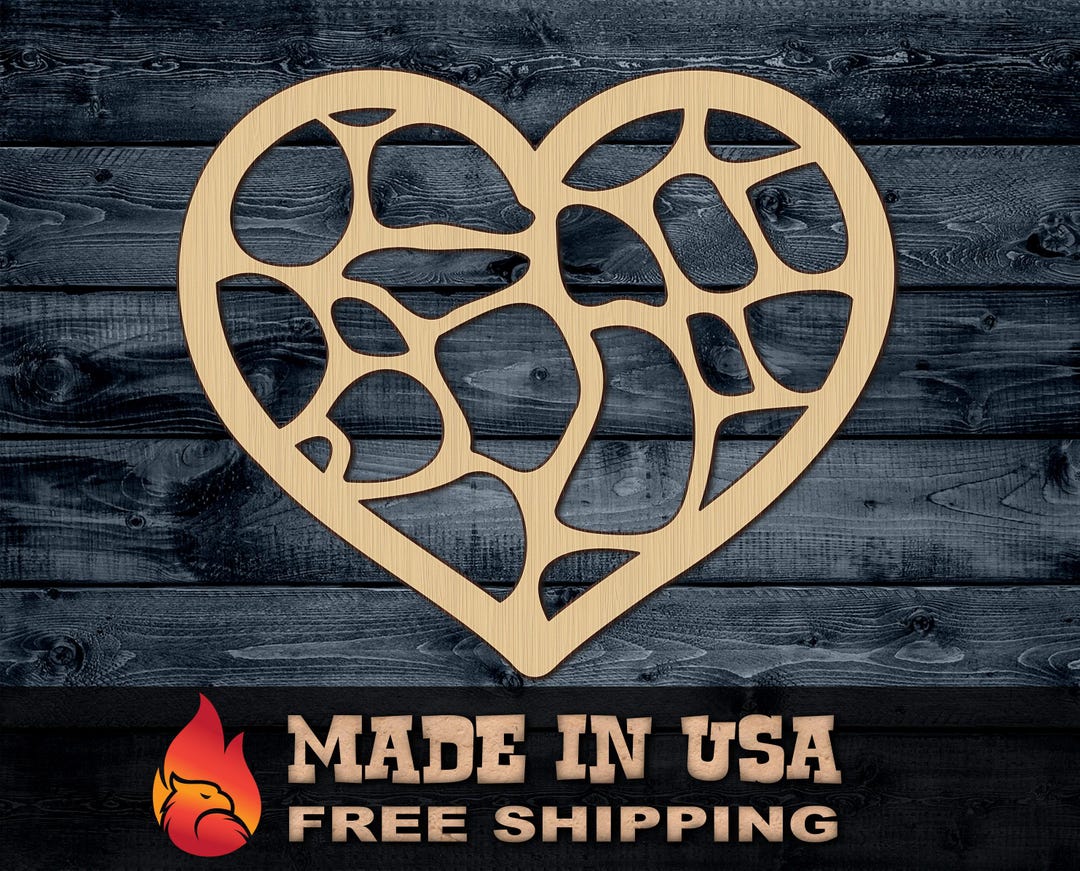 Wood Sign Cutout Heart Crack Broken Love Valentine 1/4 Inch Thick - Etsy