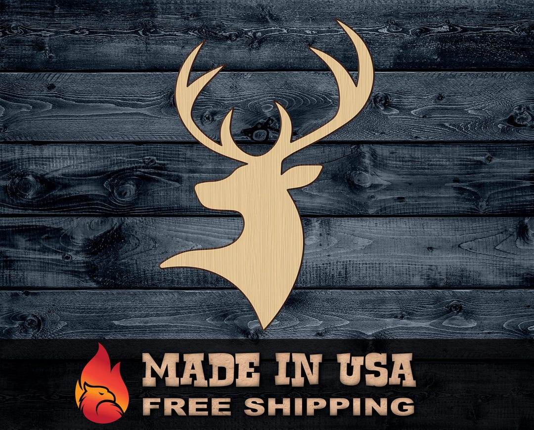 Wood Sign Cutout Deer Buck Head 1/4 Inch Thick - Etsy