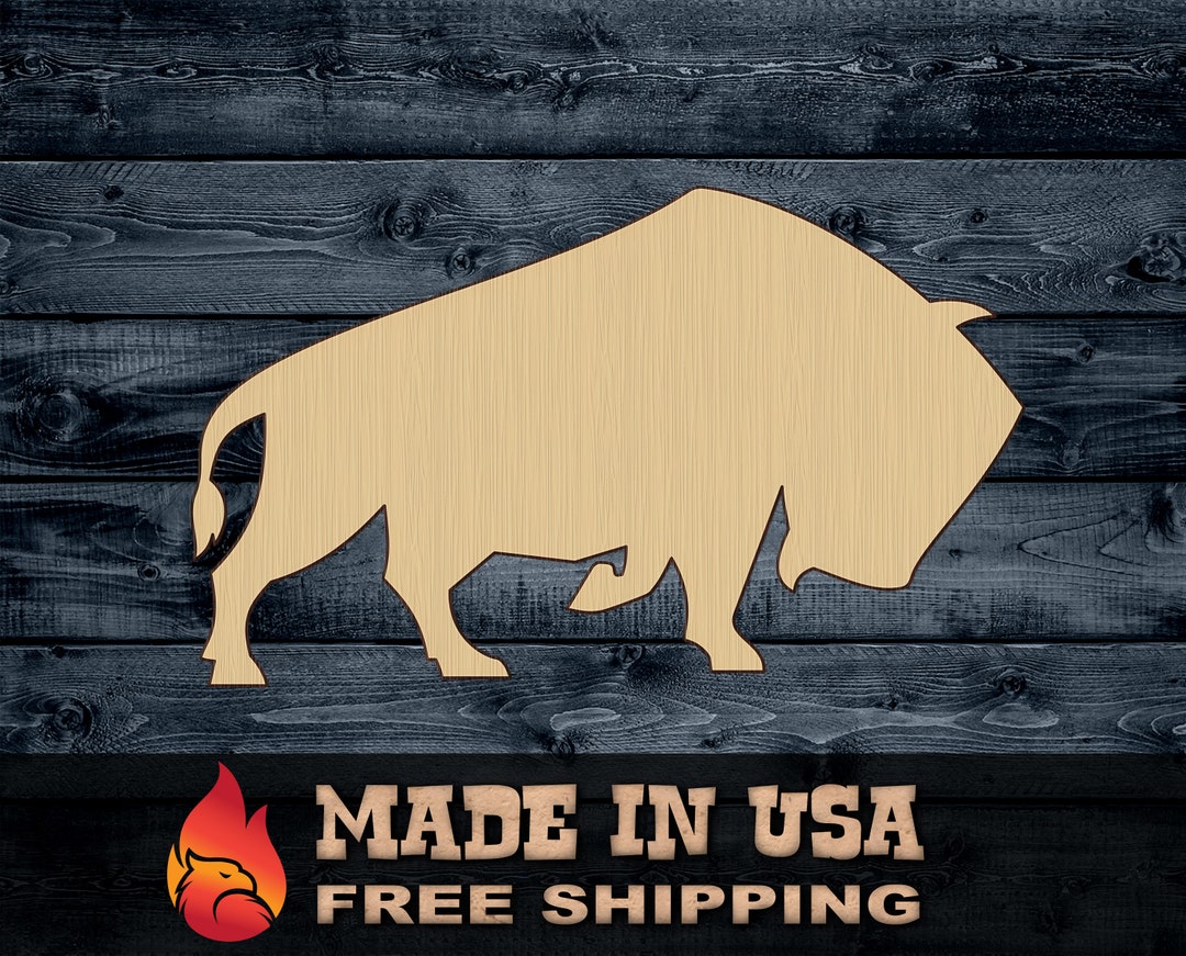Bison Bull Wood Cutout Shape Silhouette Blank Unpainted Sign - Etsy