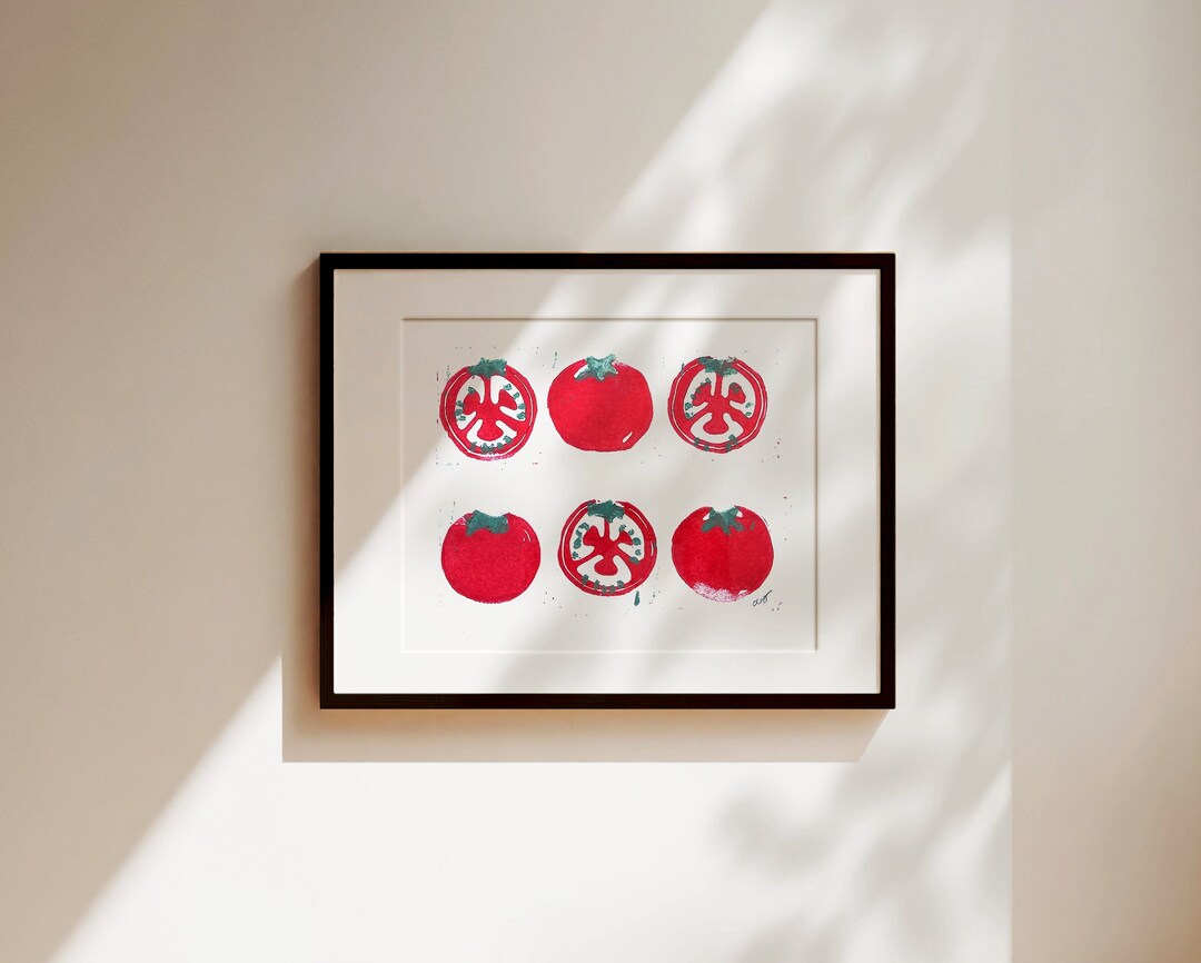 Tomatoes / Original Handmade Linocut Print / 8x10 - Etsy