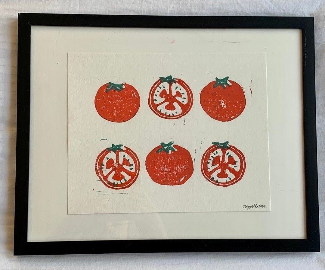 Tomatoes / Original Handmade Linocut Print / 8x10 - Etsy