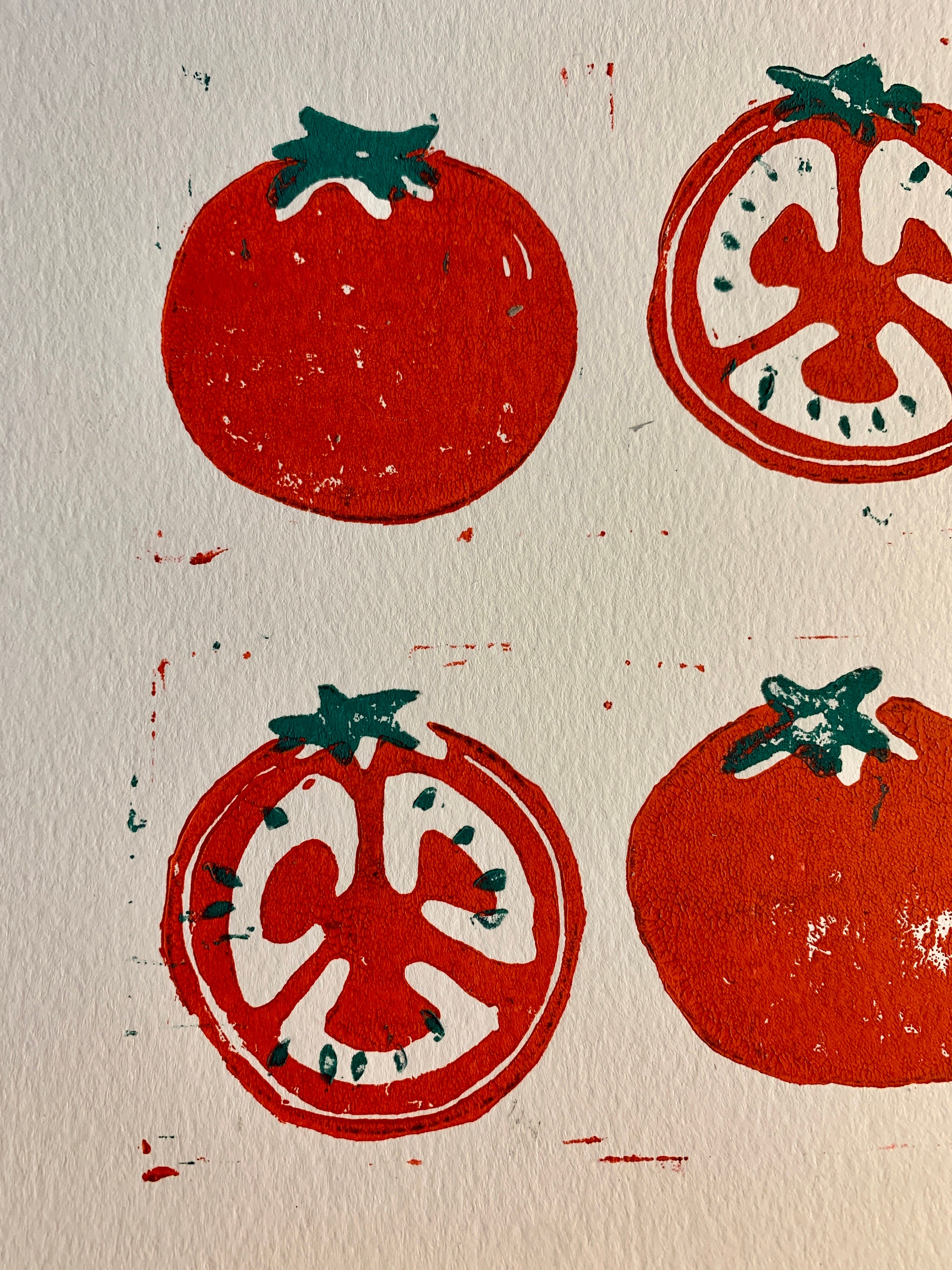 Tomatoes / Original Handmade Linocut Print / 8x10 - Etsy