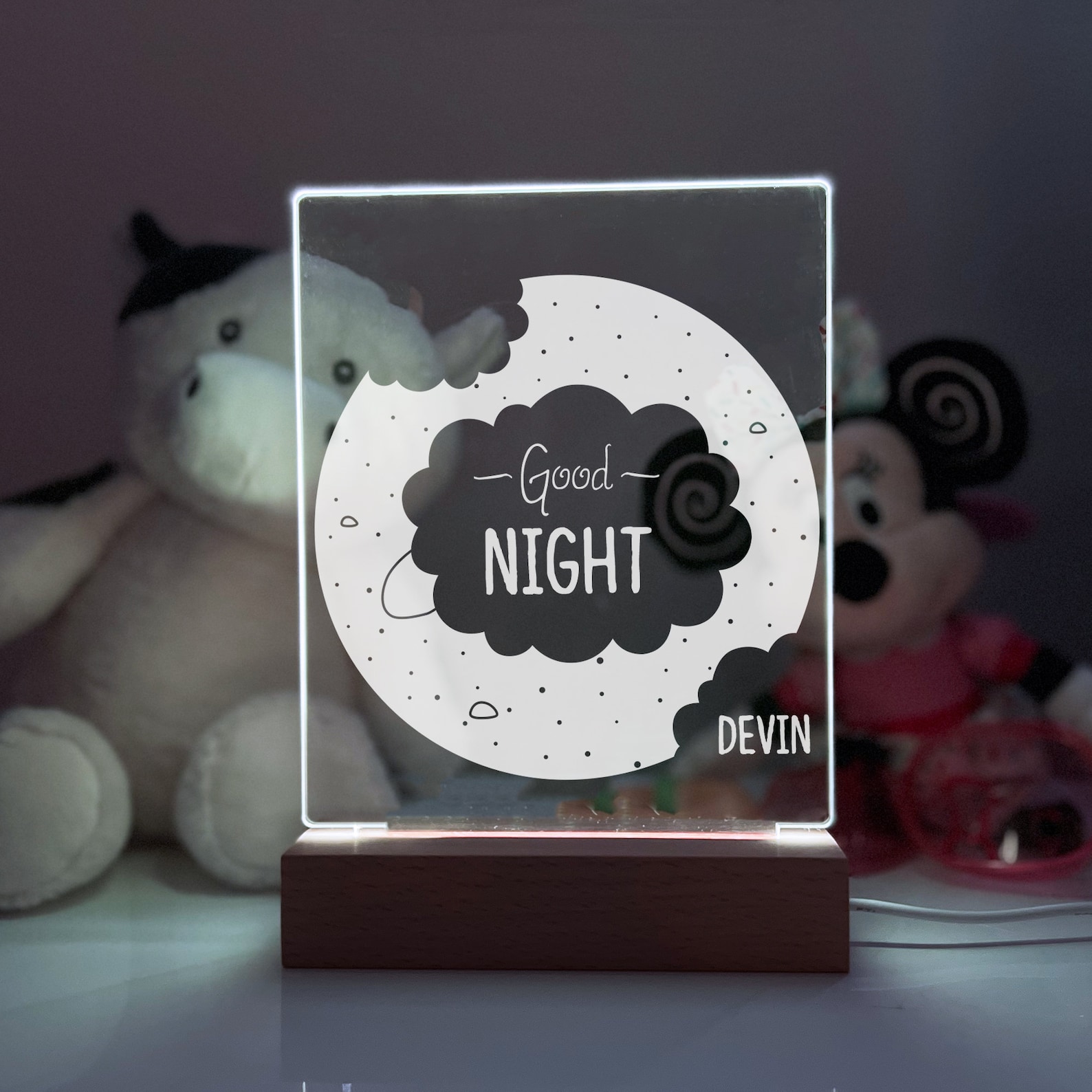 Personalized Night Light for Kids Customized Gifts for Baby Boy Bedroom ...