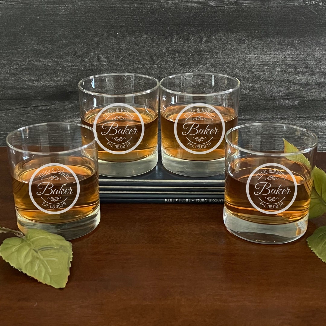 Custom Whiskey Glasses Set for Men - Engrave Premium Scotch Glasses ...