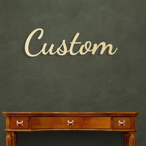 Custom Metal Words Wall Art, Your Custom Text, Custom Name Script Metal ...