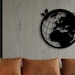 Metal World Map Wall Art, Abstract Metal World Map, Large Metal Wall ...