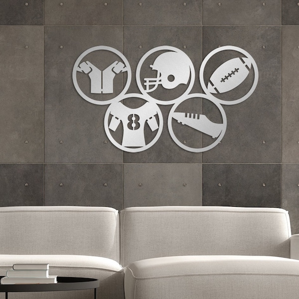 Metal Football Sign - Etsy