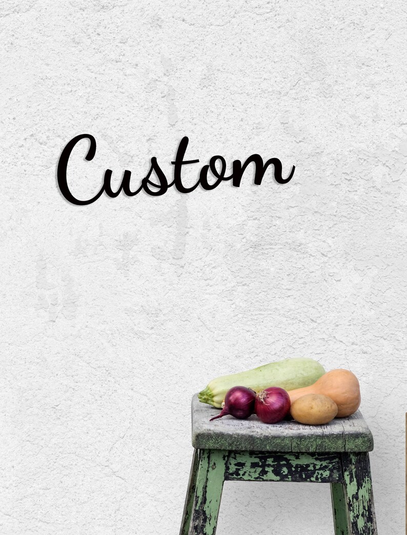 Custom Metal Words Wall Art Your Custom Text Custom Name - Etsy