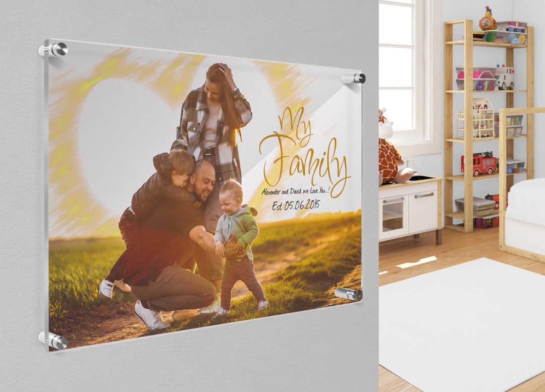 Custom Family Photo Wall Art , Custom Family Portrait, Family Gift ...