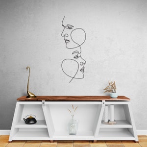 Metal Faces Wall Art Metal Wall Decor, Abstract Home Decoration ...