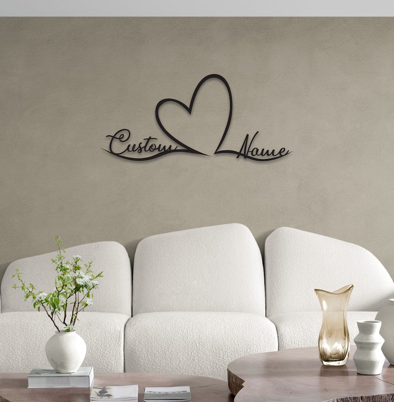 Metal Customized Love Sign, Heart and Love Large Metal Wall Art ...