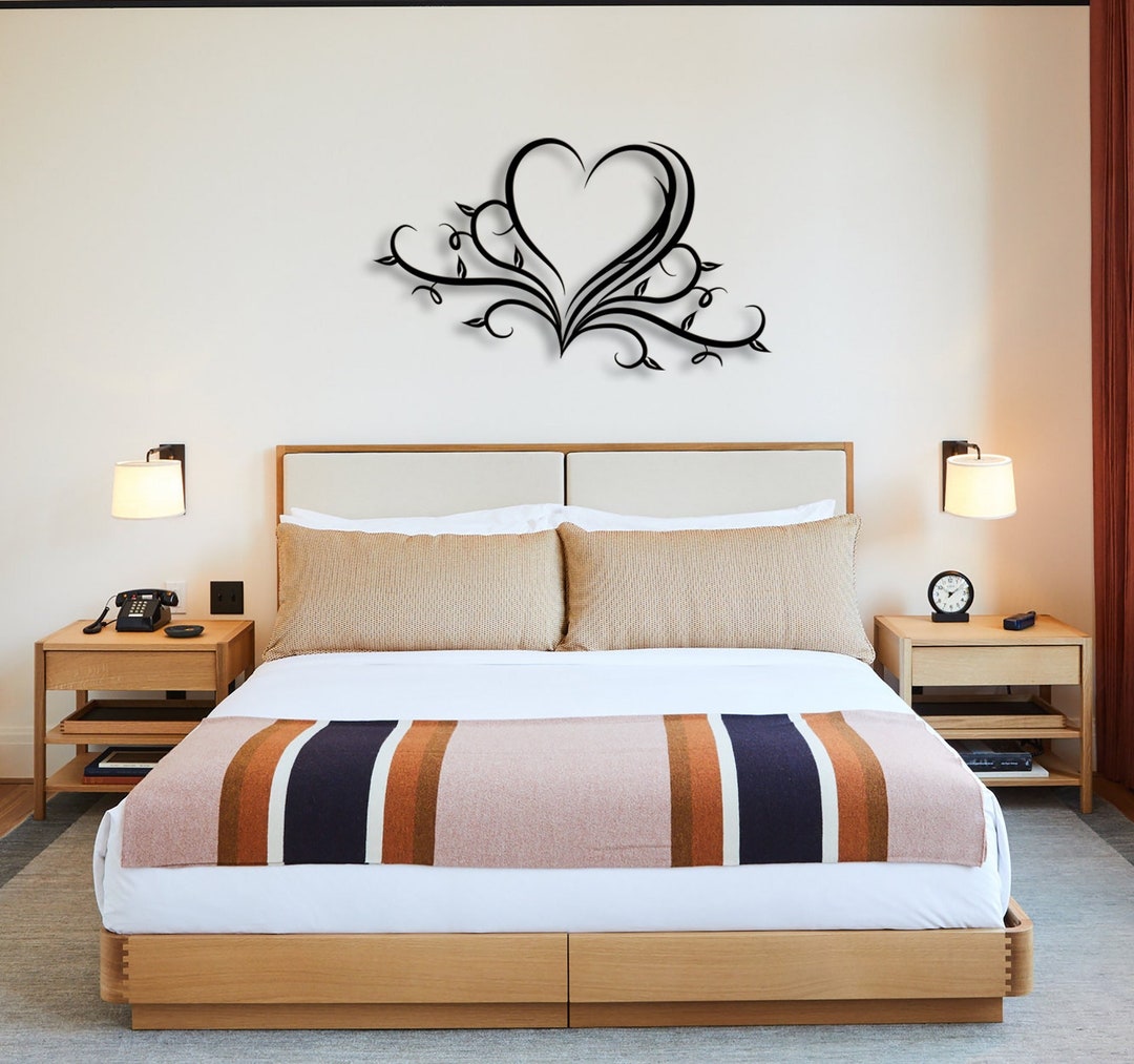 Metal Floral Heart Wall Art, Metal Wall Home Decoration, Wedding, New ...