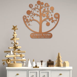 Personalized Metal Family Tree Name Sign Metal Wall Art - Etsy