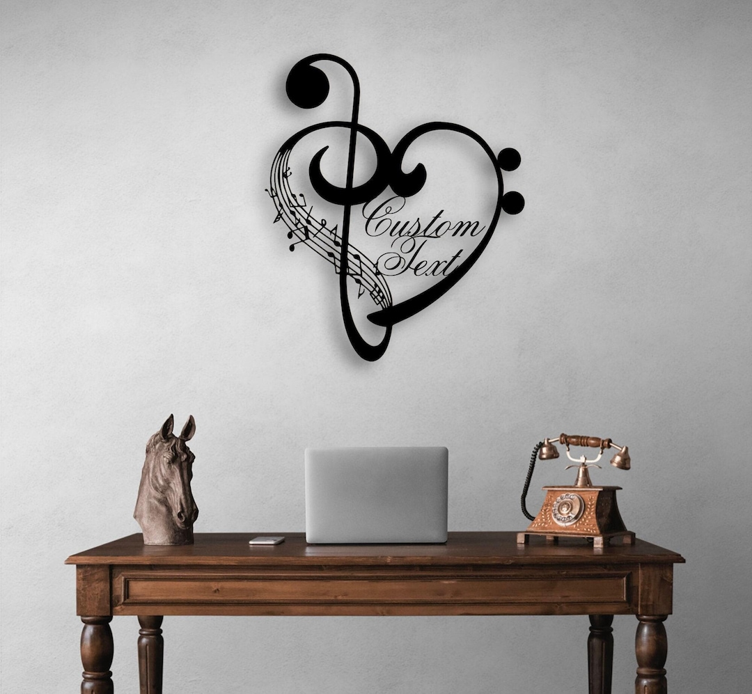 Custom Music Wall Art Metal Decor Personalized Music Notes Gift for ...