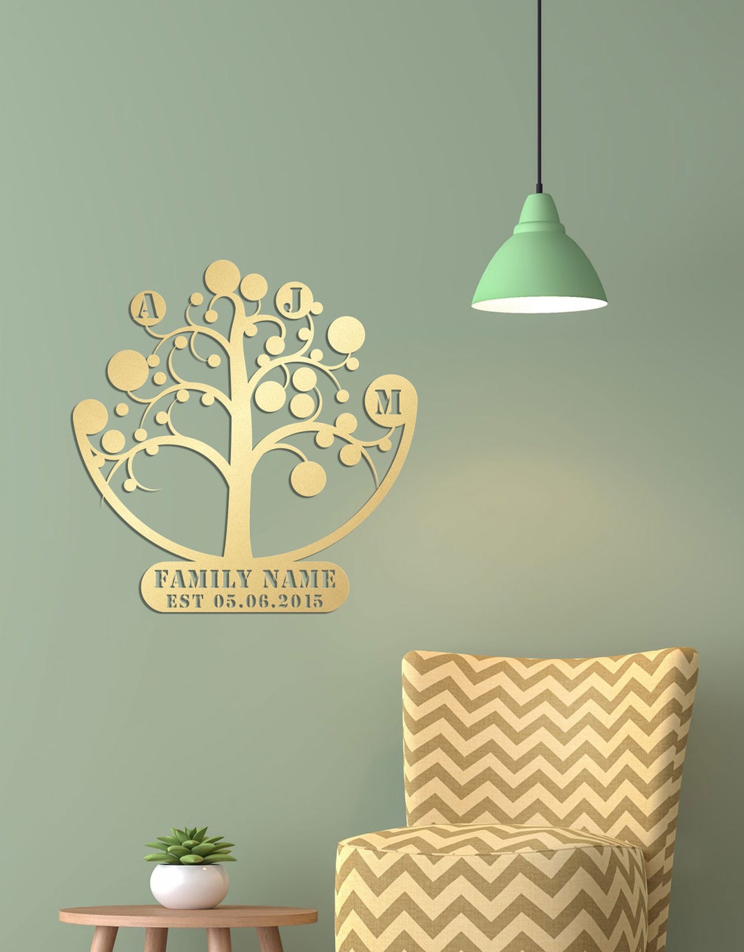 Personalized Metal Family Tree Name Sign, Large Metal Wall Art and ...