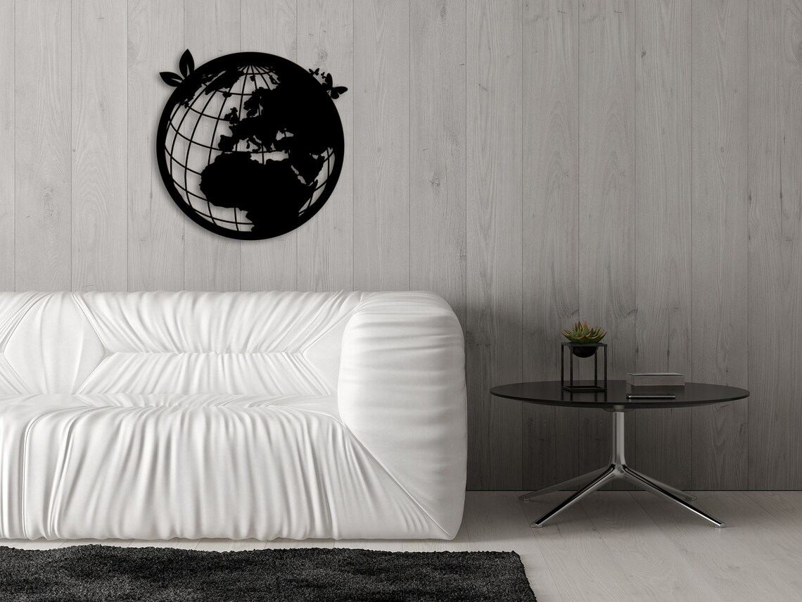 Metal World Map Wall Art Abstract Metal World Map Metal Wall - Etsy