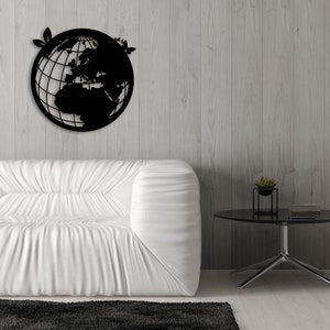 Metal World Map Wall Art, Abstract Metal World Map, Large Metal Wall ...