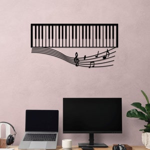 Personalized Music Notes Gift, Music Notes and Piano Large Metal Wall ...