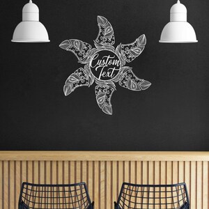 Floral Large Metal Wall Art Decor, Custom Flower Style Modern Metal ...