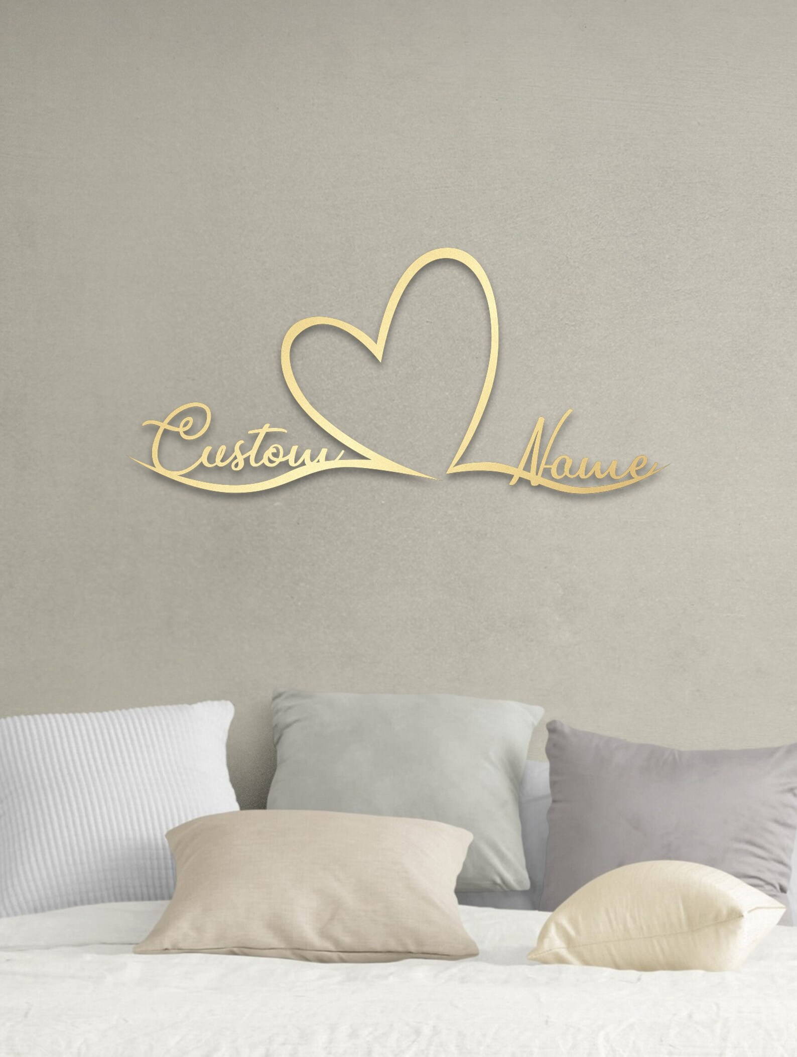 Metal Customized Love Sign, Heart and Love Large Metal Wall Art ...