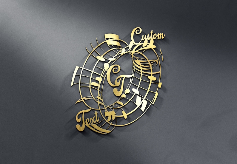 Personalized Music Notes Gift Music Notes Heart Metal Wall - Etsy