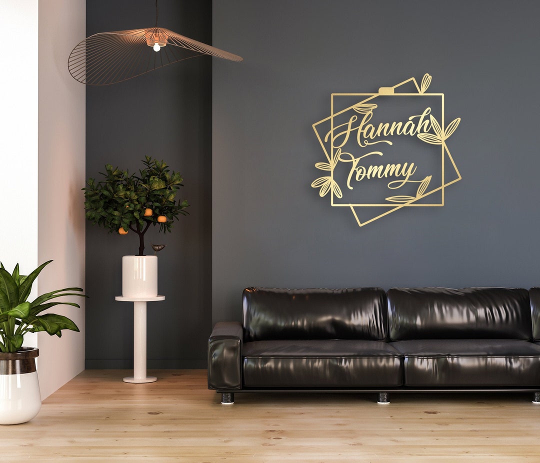 Personalized Metal Wall Sign, Wedding Gift, Large Metal Wall Art ...