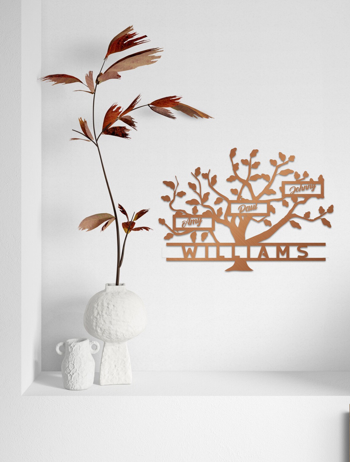 Personalized Metal Family Tree Name Sign Metal Wall Art - Etsy