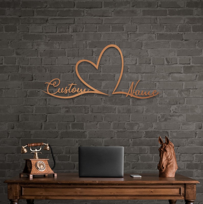 Metal Customized Love Sign, Heart and Love Large Metal Wall Art ...