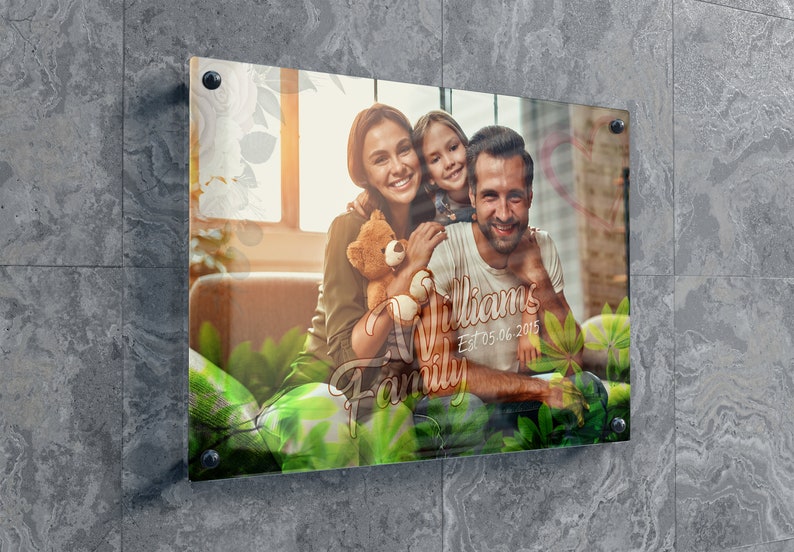 Acrylic Family Photo Wall Art , Custom Family Portrait, Family Gift ...