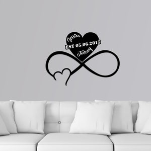 Personalized Wedding Gift for Couple, Metal Heart Sign With Name and ...