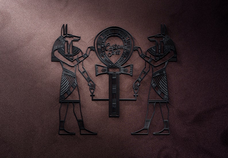 Gold Metal Ankh God of Egypt Wall Art, Anubis Wall Decor, Metal Ancient ...