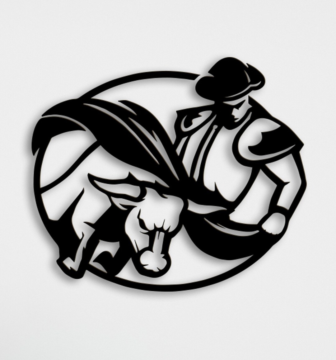 Bull and Matador Large Metal Wall Art and Decor, Home Decoration ...