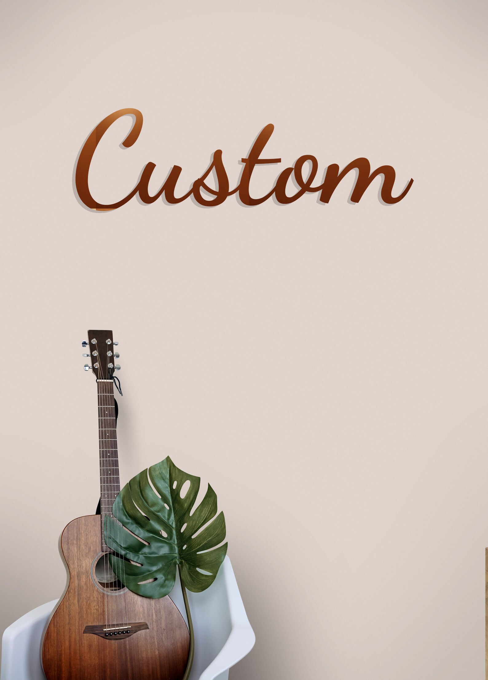 Custom Metal Words Wall Art, Your Custom Text, Custom Name Script Metal ...