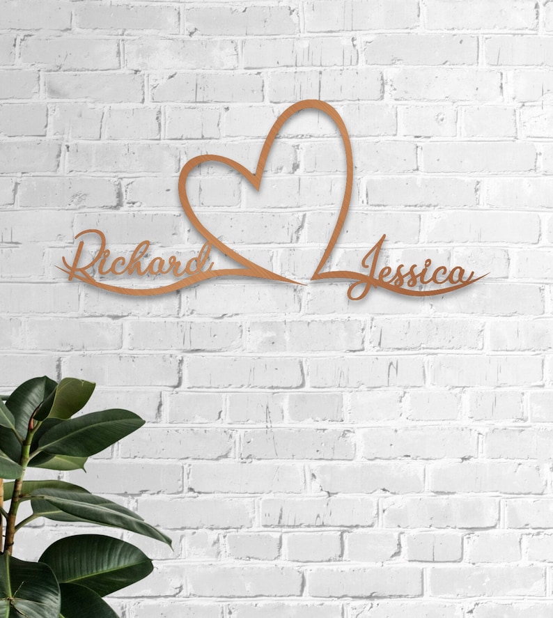 Metal Customized Love Sign, Heart and Love Large Metal Wall Art ...