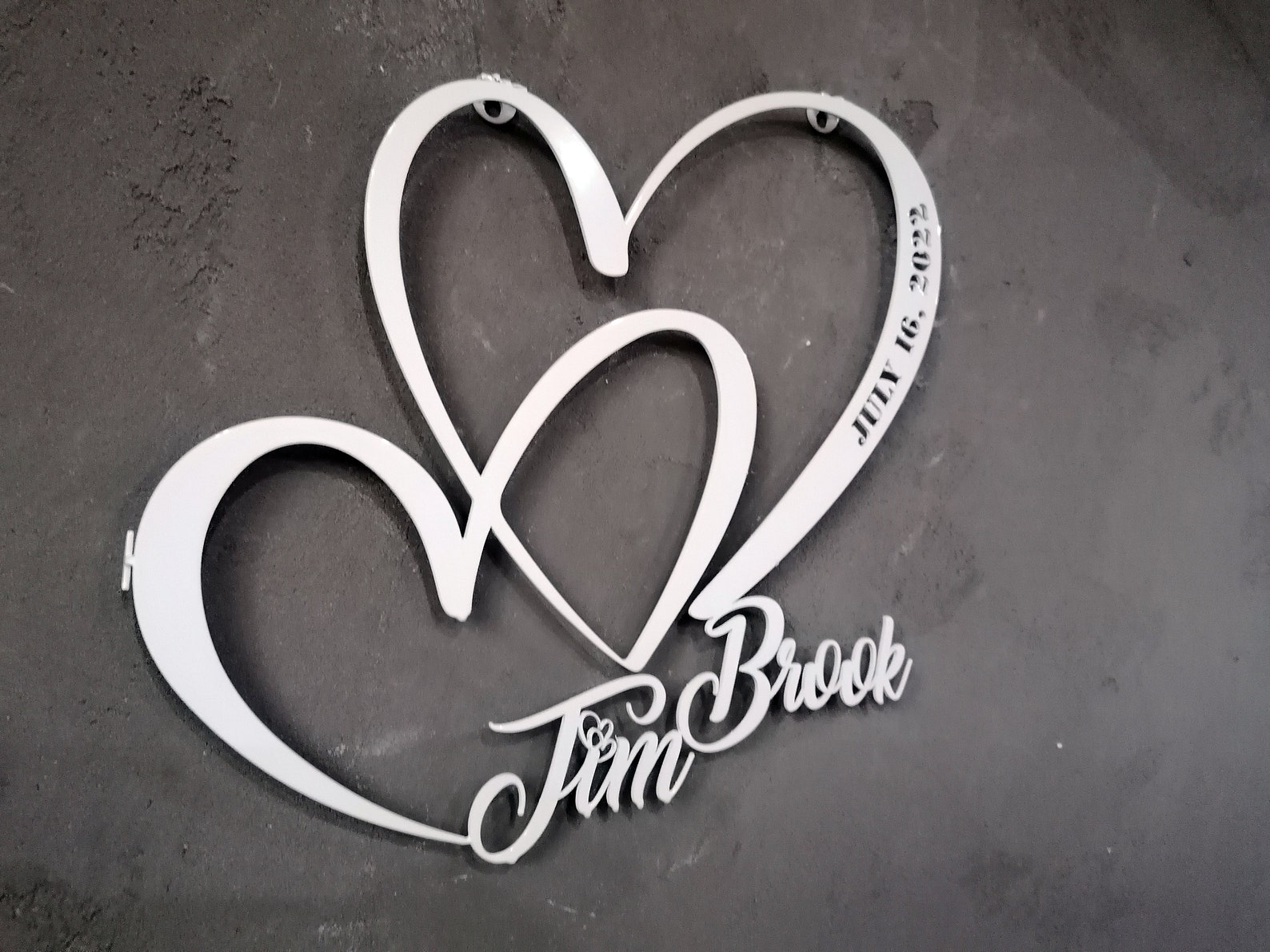 Metal Customized Love Sign Heart and Love Metal Wall Art - Etsy