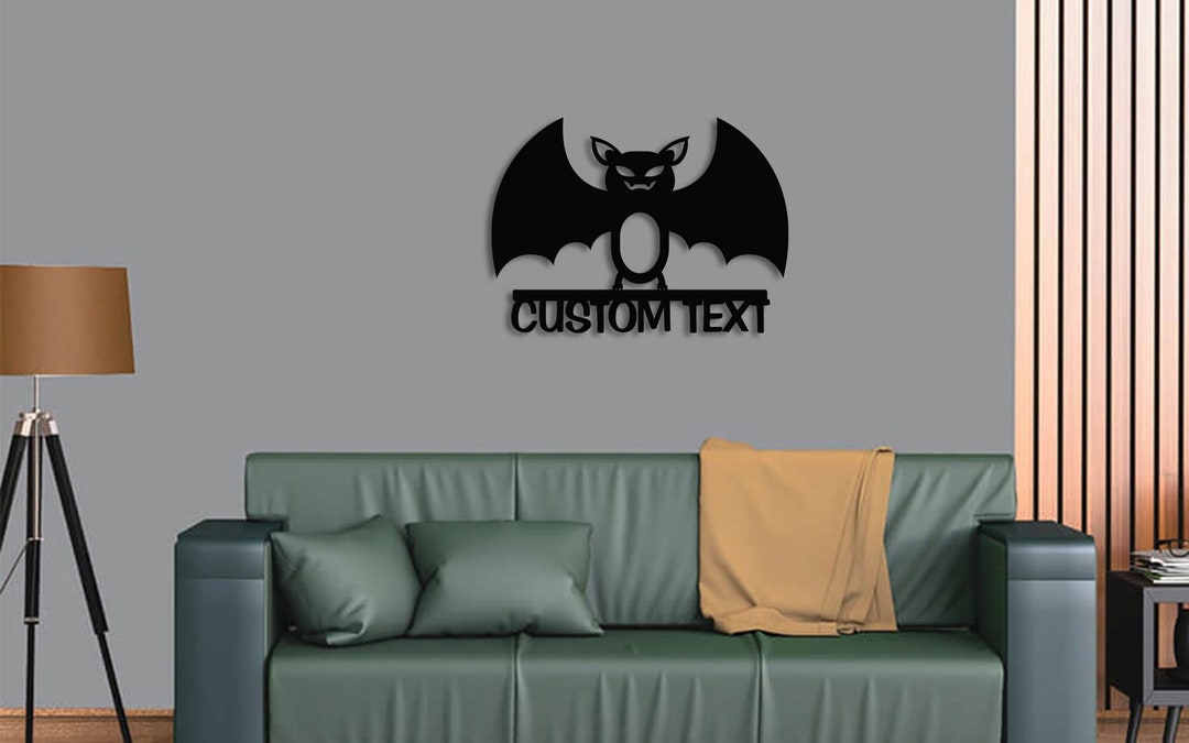 Bat Metal Decor , Large Metal Wall Art , Customized Wall Art, Custom ...