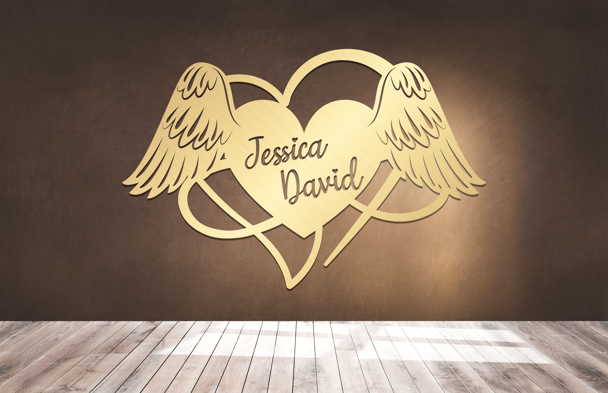 Personalized Metal Angel Wings Name Sign Metal Wall Art | Etsy