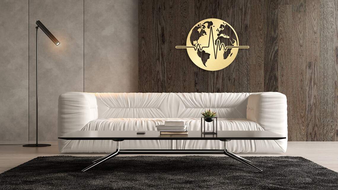 Metal World Map Wall Art Abstract Metal World Map Metal Wall - Etsy